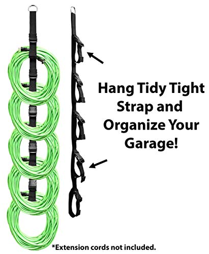 Tidy Tight Garage 2 Pack Organization System. Hang Extension Cords, Hoses, Rope, String Lights.