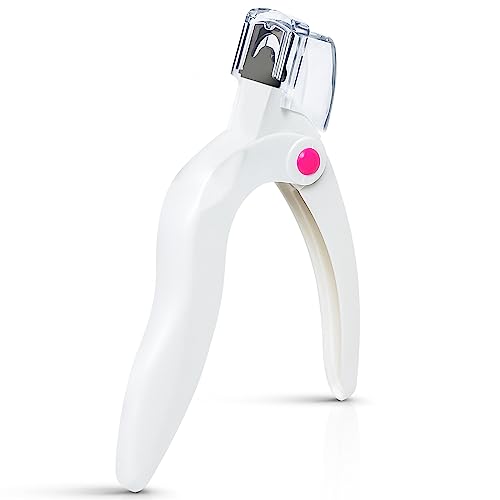 Setgnur Acrylic Nail Clippers for Acrylic Nails, Adjustable Acrylic Nail Cutters for Nail Tips with Sizer, Professional Fake Nail Cutter Nail Trimmer Manicure Tool for Home Nail Salon(White)