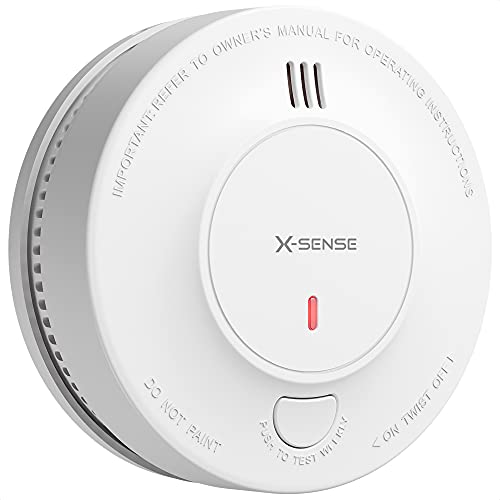 X-Sense Smoke Alarm, 10-Year Battery Fire Alarm Smoke Detector, SD2J0AX & Kidde Carbon Monoxide Detector, AC Plug-in with Battery Backup, CO Alarm with Replacement Alert