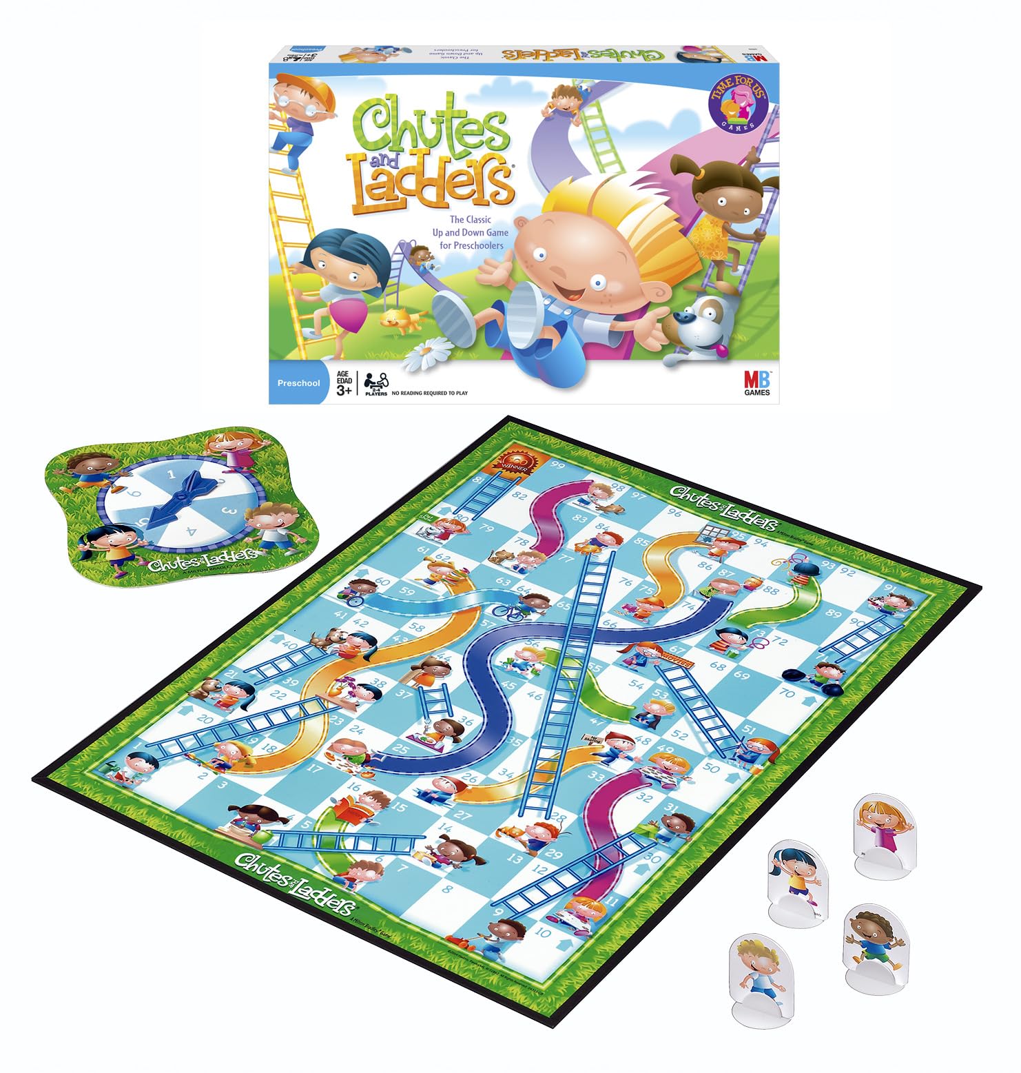 Hasbro Gaming Chutes and Ladders Board Game for 2 to 4 Players Kids Ages 3 and Up (Amazon Exclusive)