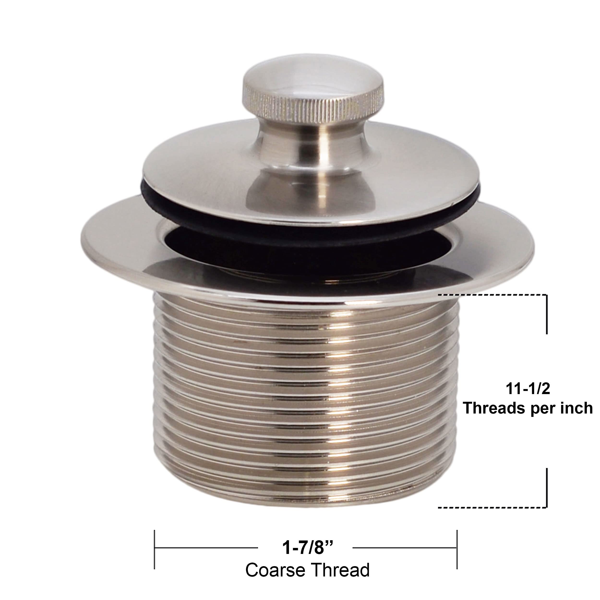 Westbrass D331-12A 1-1/2" NPSM Twist & Close Bathtub Drain Plug, Coarse Thread, Antique Bronze