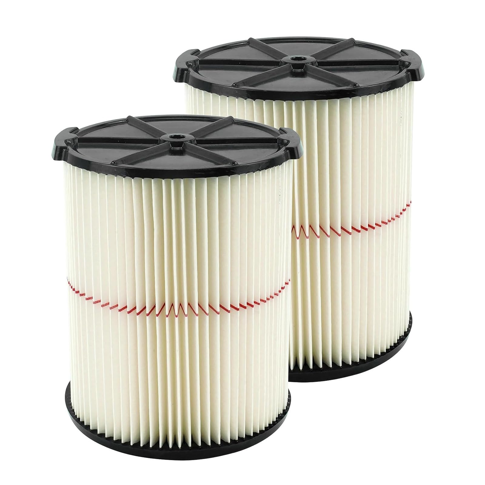Yowlewn Replacement Cartridge Filter for Craftsman 9-38754 Red Stripe General Purpose for 5 to 20 Gallon shop vacuums CMXZVBE38754-2 Packs