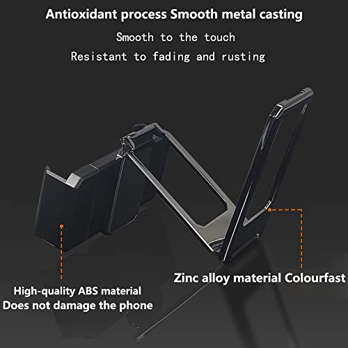 Warmyee Cell Phone Stand, Phone Holder,Adjustable Phone Stand for Desk, Thick Case Friendly Phone Holder Stand, Taller iPhone Stand Compatible with All Mobile Phone, iPhone 14- Black