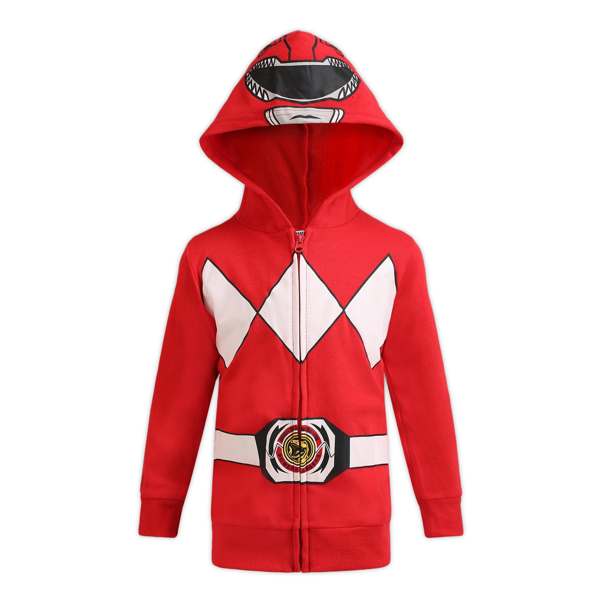 Hasbro Power Rangers Boys’ Zip Up Hoodie for Little Kids – Blue/Red
