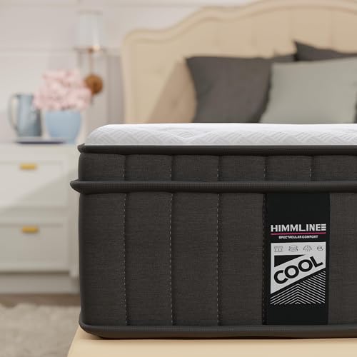 HIMMLINE Full Mattress, 10 Inch Hybrid Mattress, Gel Memory Foam and Pocket Spring Full Bed Mattress in a Box, Medium Feel, Cooler Sleep & Pressure Relief, 54β*75β, 120 Nights Risk-Free Trial