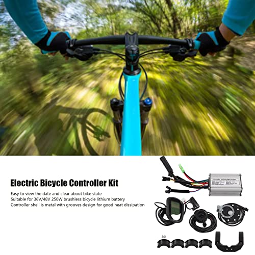 Rosvola 36V/48V Brushless Motor Controller, Waterproof Connector 250W Electric Bike Controller Kit Ordinary Wave Low Level for Lithium Battery Modification