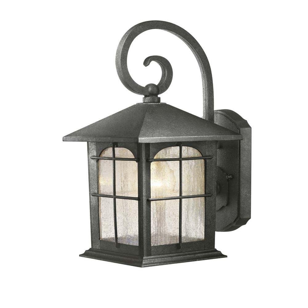 Hampton Bay Aged Iron 7 In. 1 Light Wall Lantern Y37029-151