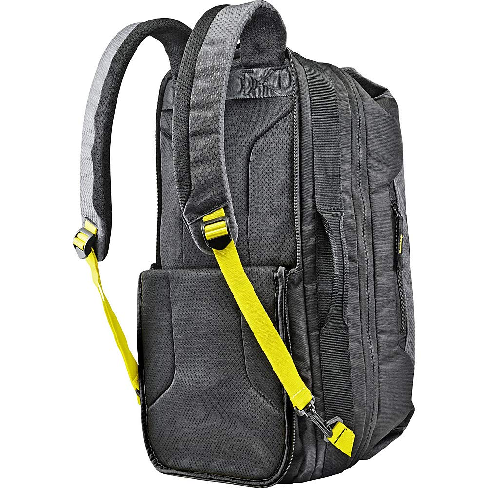 High Sierra Dells Canyon Convertible Backpack Travel and Gym Duffel Bag with Quick-Access Pockets for Phones, Wallets, and Keys - Features Dual-Expansion Compression Straps Mercury/Black/Glow