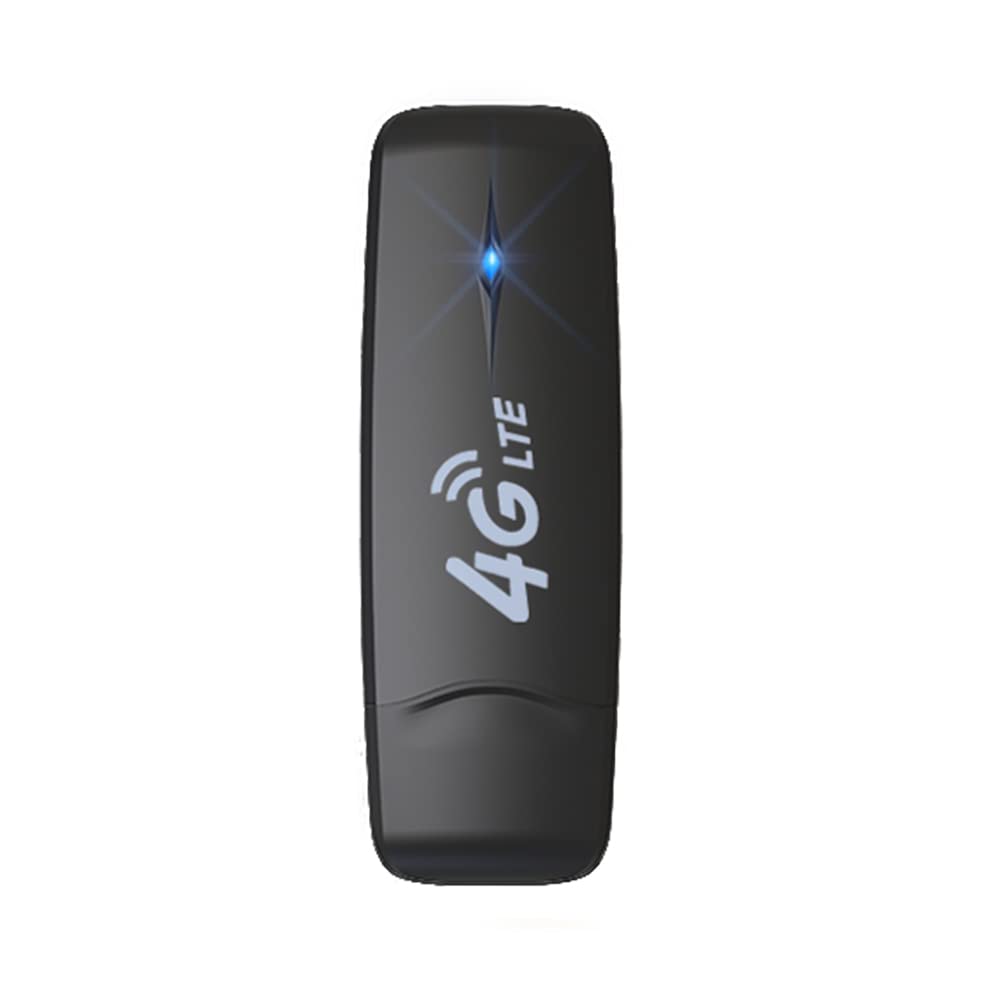 HOSAYA 4G LTE USB WiFi Modem Portable 4G Router with SIM Card Slot High Speed Portable Travel Hotspot Mini Router Unlocked 4G dongle, Black, 88mmx28mmx9mm