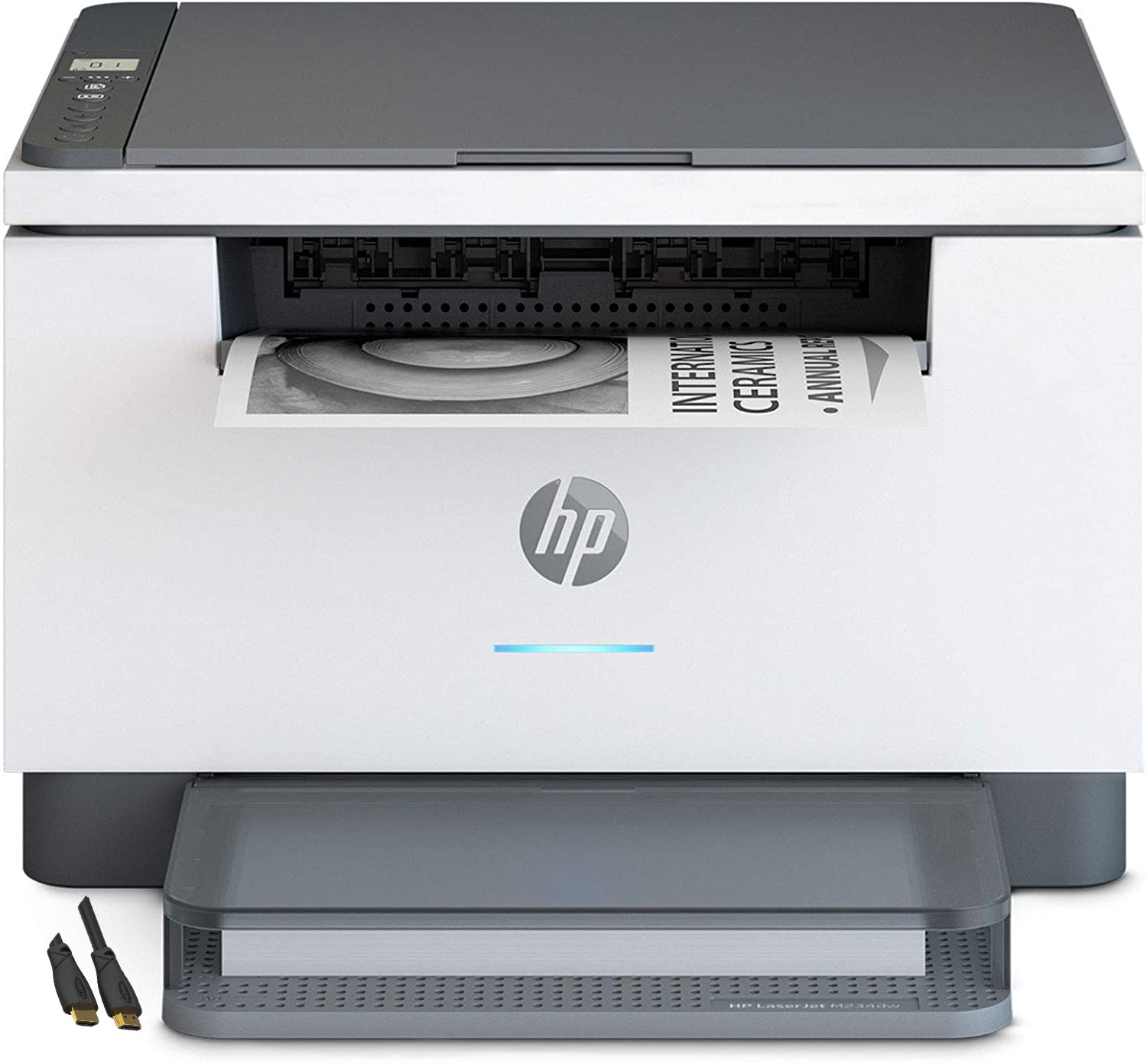 HP Laserjet MFP M234dw All-in-One Wireless Monochrome Laser Printer Print Scan Copy, 30 ppm, 600 x 600 dpi, 8.5" x 14", Auto Duplex Printing- WULIC Printer Cable