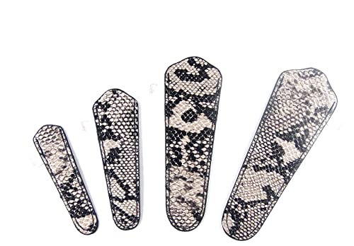 SEW TRENDS SCISSORFOBZ Designer Scissors Sheaths with ScissorGripper Covers Holders for Embroidery Sewing Quilting Gifts- 4PC VALUE PACK - Black and Beige Textures. #S-20