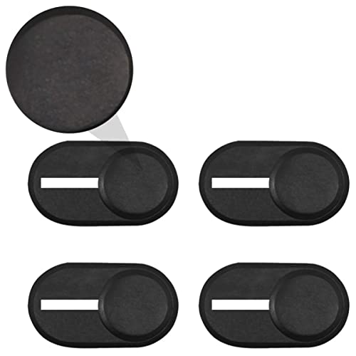 SOLUSTRE Computer Camera 4 pcs for Anti-peep Cover Black Adhesive Desktop Web Phone Thin Protector Blocker Webcam Tablet Ultra- Hacker Privacy Laptop Ultra Camera Slide Computer Prevention Pc Camera