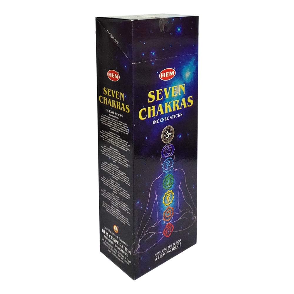 Hem 7 Chakra Incense Sticks Agarbatti Masala Quality Incense Hand Rolled in India for Healing Meditation Yoga Relaxation Prayer Peace (6)