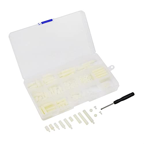 Shine-Tron [OEM Accessories] 210 pcs/lot Screws Kits Plastic Screws and Nuts + Screwdriver + Storage Box Case 4Rasp0berry Pi 3 B+ RC Aircraft FPV [Replacements]