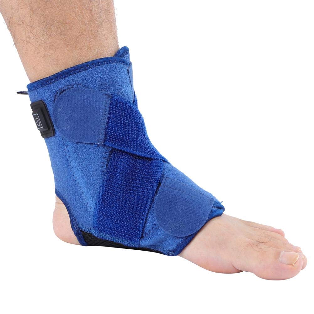 Heating Pad Wrap for Pain Relief Ankle Heated Protective Ankle with USB Android Port Charging Cable Ankle Support Hot and Cold Gel Wrap Navy Blue