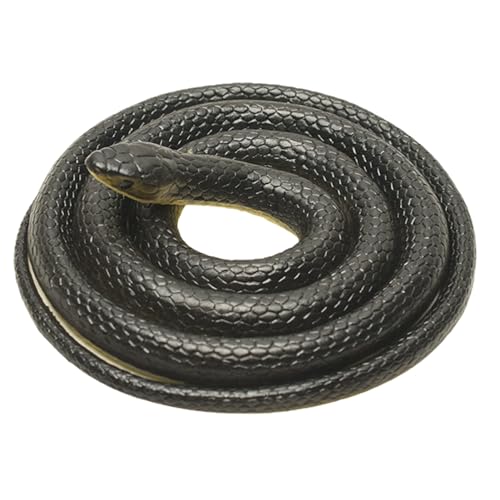 GYORI Realistic Fake Snake Toy with Vivid Scales for Pranks and Entertainment - 1.28m Length