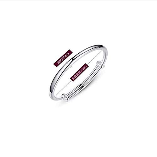Hithop Simple Style 925 Sterling Silver Bangle Women Gift Bracelets Bangles