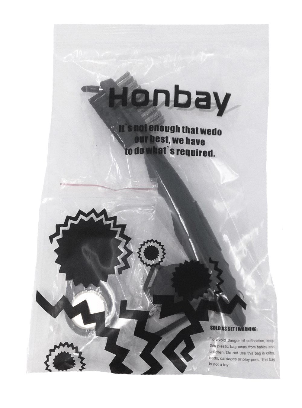 Honbay Golf Divot Repair Tool Set, Golf Brush and Groove Cleaner with Retractable Clip
