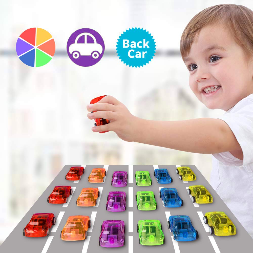 HomeMall 48Pcs Pull Back Cars, Pull Back Racing Vehicles Mini Car Toys for Kids Birthday Party Favors Prizes Box Toy Pinata Fillers