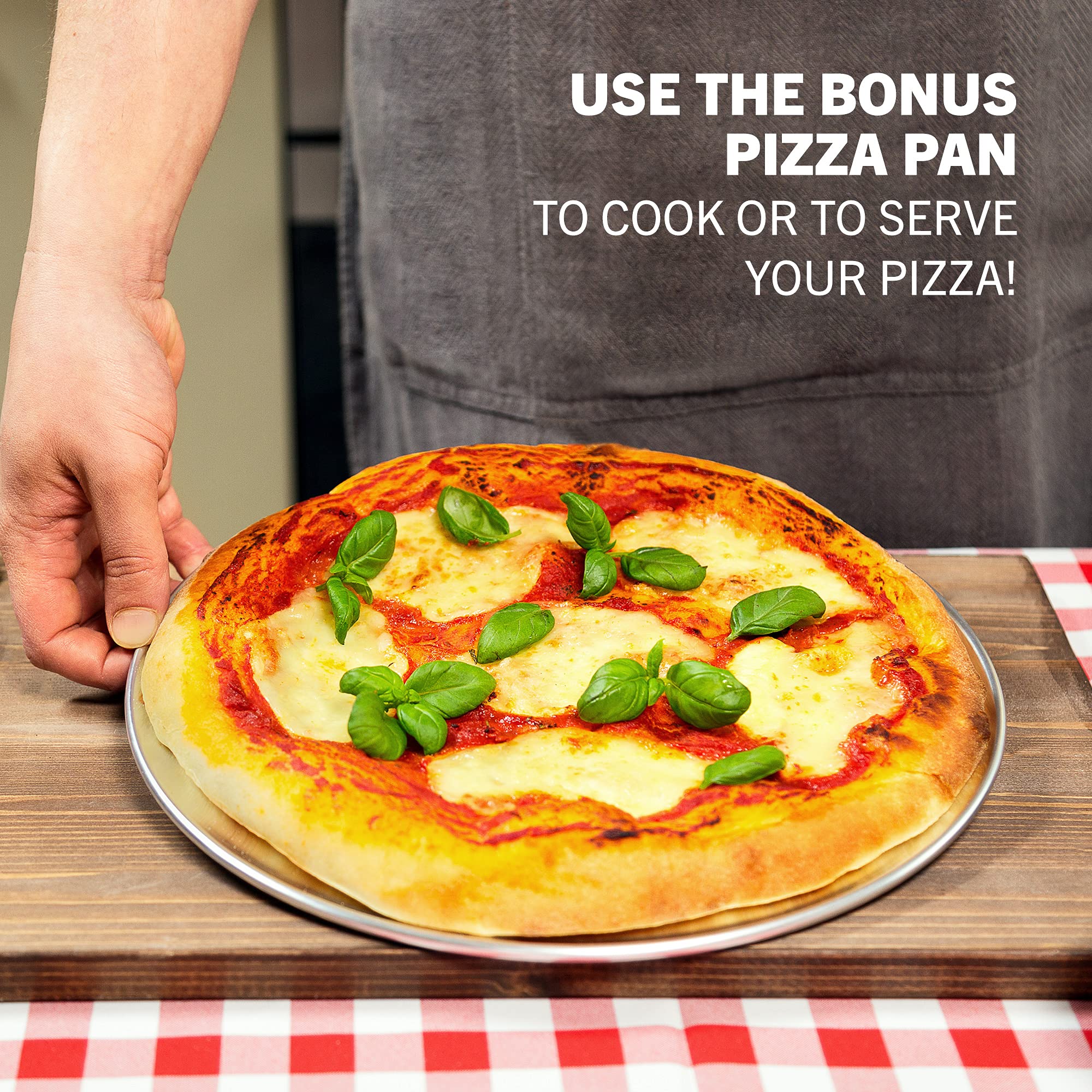 HomeBuddy Pizza Peel with Pizza Accessories - 12 Inch Foldable Pizza Paddle for Pizza Oven Outdoor or Indoor - Comes with Pizza Knife and Pizza Board/Pan
