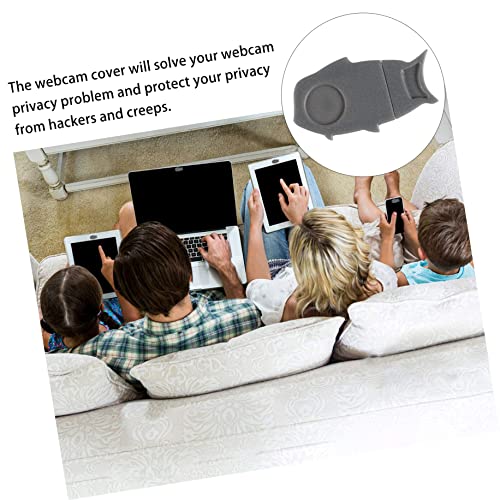SOLUSTRE Laptop Computer 3pcs Blocker Privacy Protector Laptop Pad Grey Computer Slider Phone Camera Tablet Fish Adhesive Shape for Cover Shaped Webcam Lids Slide Plastic Web Tablets Laptops