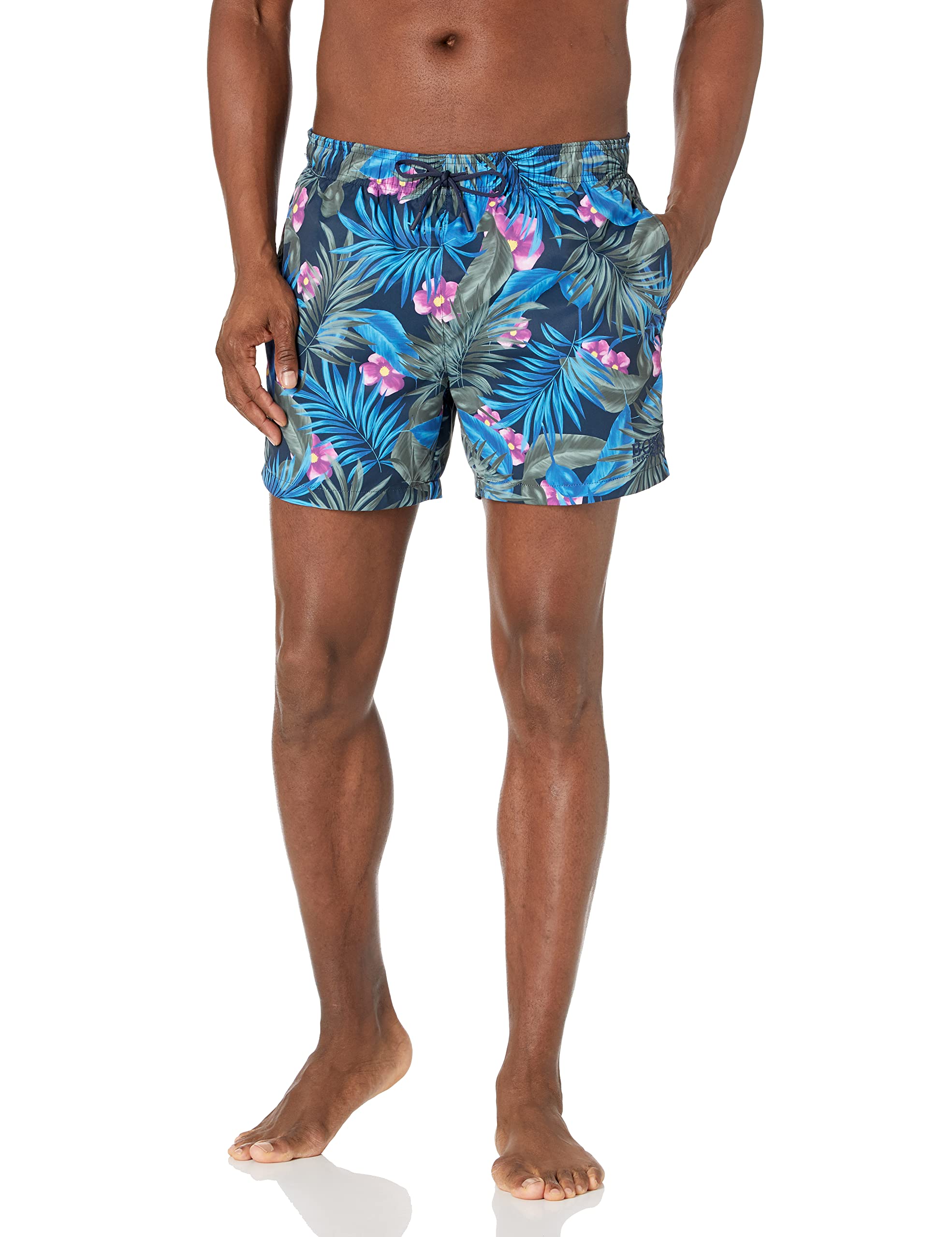 HUGO Allover Print Swim Trunks