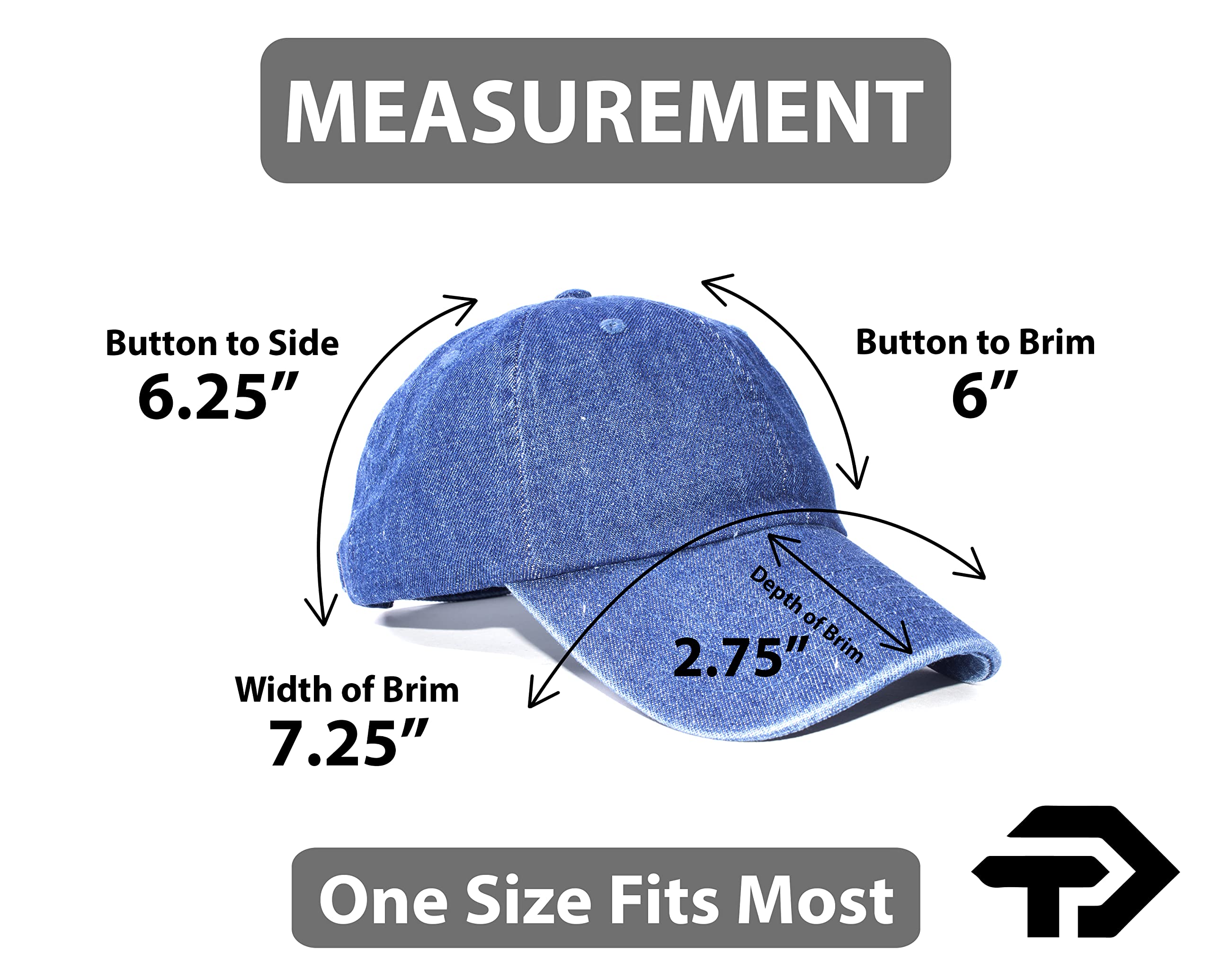 Jean Soft Comfort Casual Everyday Baseball Cap Women Surf Hat for Men Vintage Everyday Wear Low Crown Hat.(Navy)