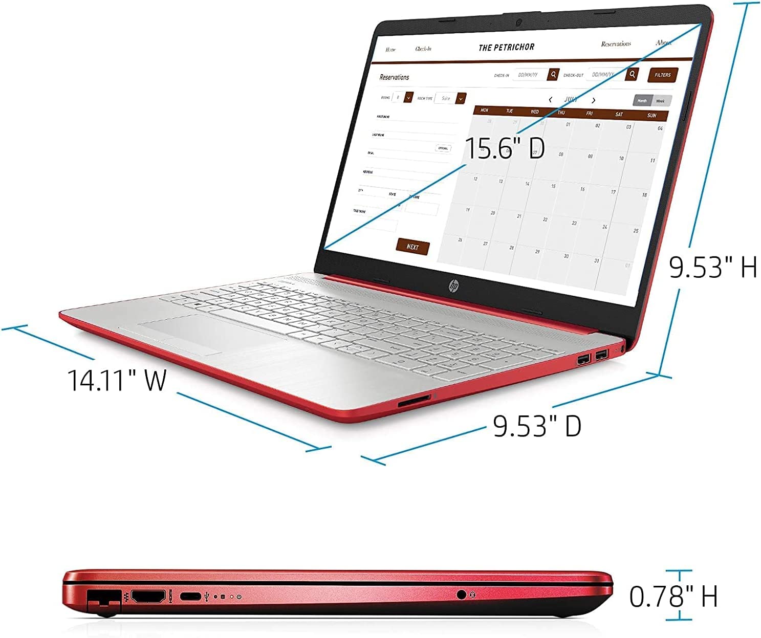 HP Newest Flagship 15.6 HD Pavilion Laptop for Business and Student, Intel Pentium Quad-Core Processor, 32GB RAM, 1TB SSD, Online Conferencing, Webcam, HDMI, WiFi, Bluetooth, Fast Charge, Win11 Red