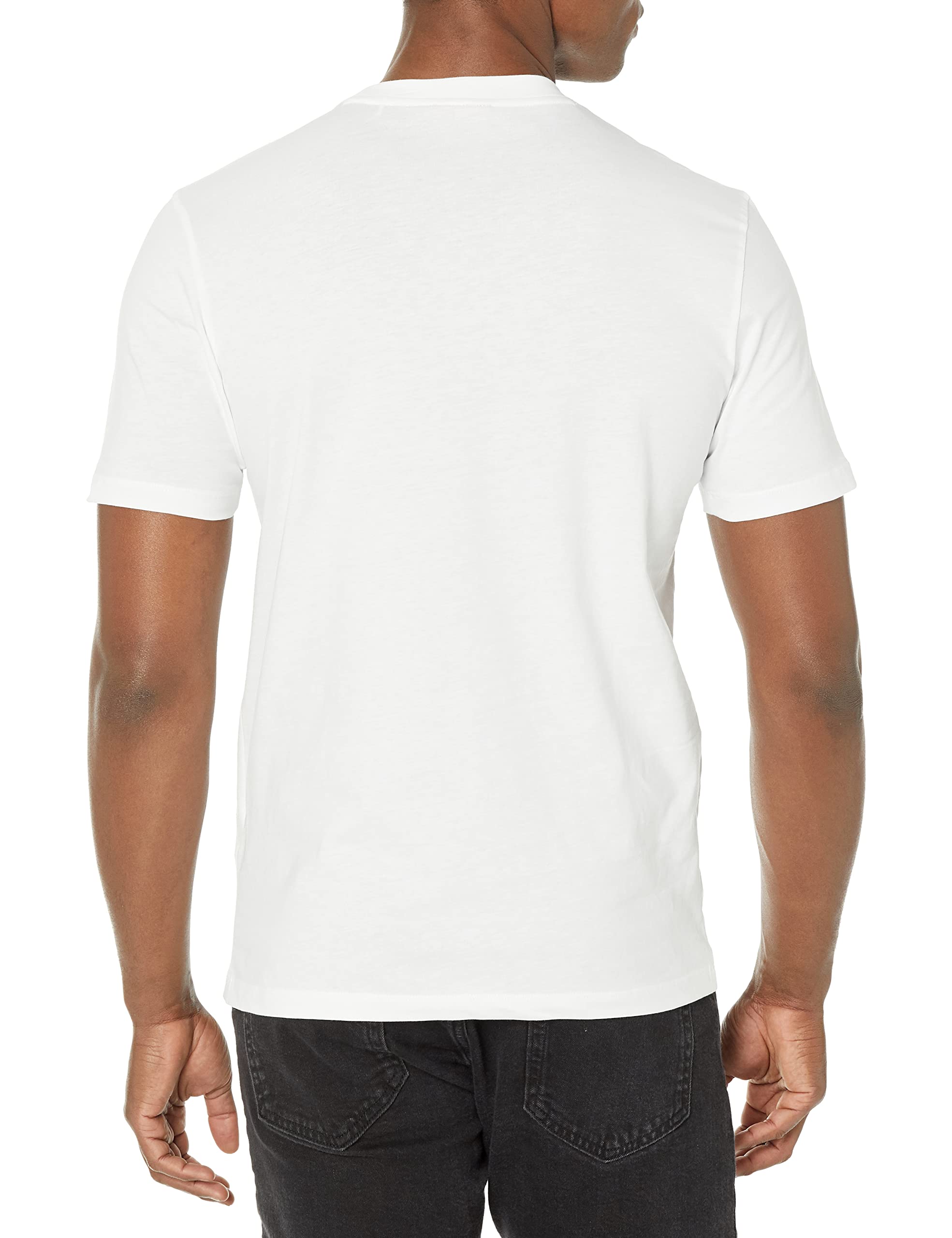 HUGO Boss Mens Dolive Crew Neck Logo Box Jersey T-Shirt T Shirt, White Chalk, Large US