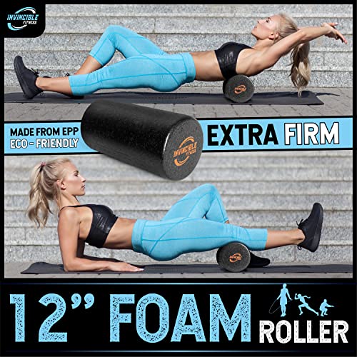 Invincible Fitness Foam Roller Set - Target Every Muscle with Precision Trigger Point Release, Deep Tissue Massage - Ideal for Yoga, Exercise, Physical Therapy Recovery (Orange)
