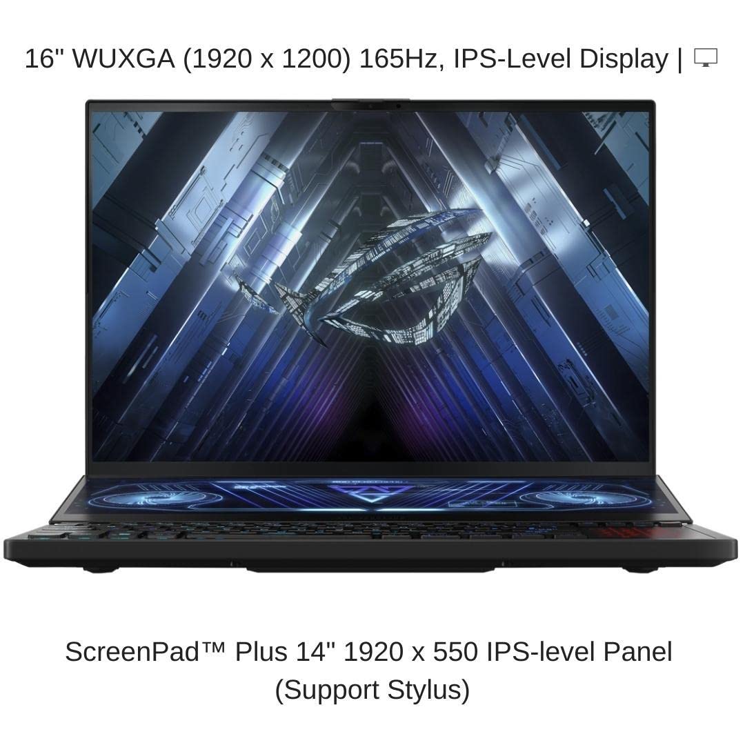HIDevolution ASUS ROG Zephyrus Duo 16 GX650RM 16" WUXGA 165Hz, 3.2 GHz Ryzen 7 6800H, RTX 3060, 16 GB 4800MHz RAM, 1 TB PCIe SSD