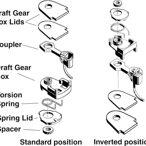 hobby track kit 341 Kadee33 30-Series Plastic Couplers w/Gearboxes Short 1/4" Centerset HO Scale