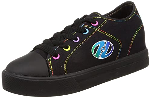HEELYS Girl's Classic X2 (Little Kid/Big Kid/Adult) Black/Rainbow Logo 13 Little Kid M