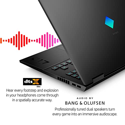 HP OMEN 17 inch Laptop, FHD 144Hz Display, 7ms Response Time, Intel Core i7-13700HX, 16 GB RAM, 512 GB SSD, NVIDIA GeForce RTX 4060 GPU (8 GB), Windows 11 Home, 17-cm2010nr (2023), Black