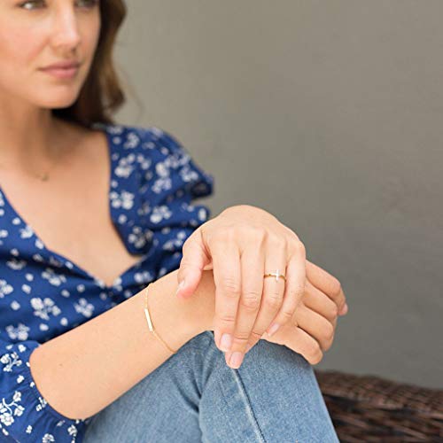 Honeycat Petite T-Bar Bar in Gold, Rose Gold, or Silver | Minimalist, Delicate Jewelry (Gold, 7)