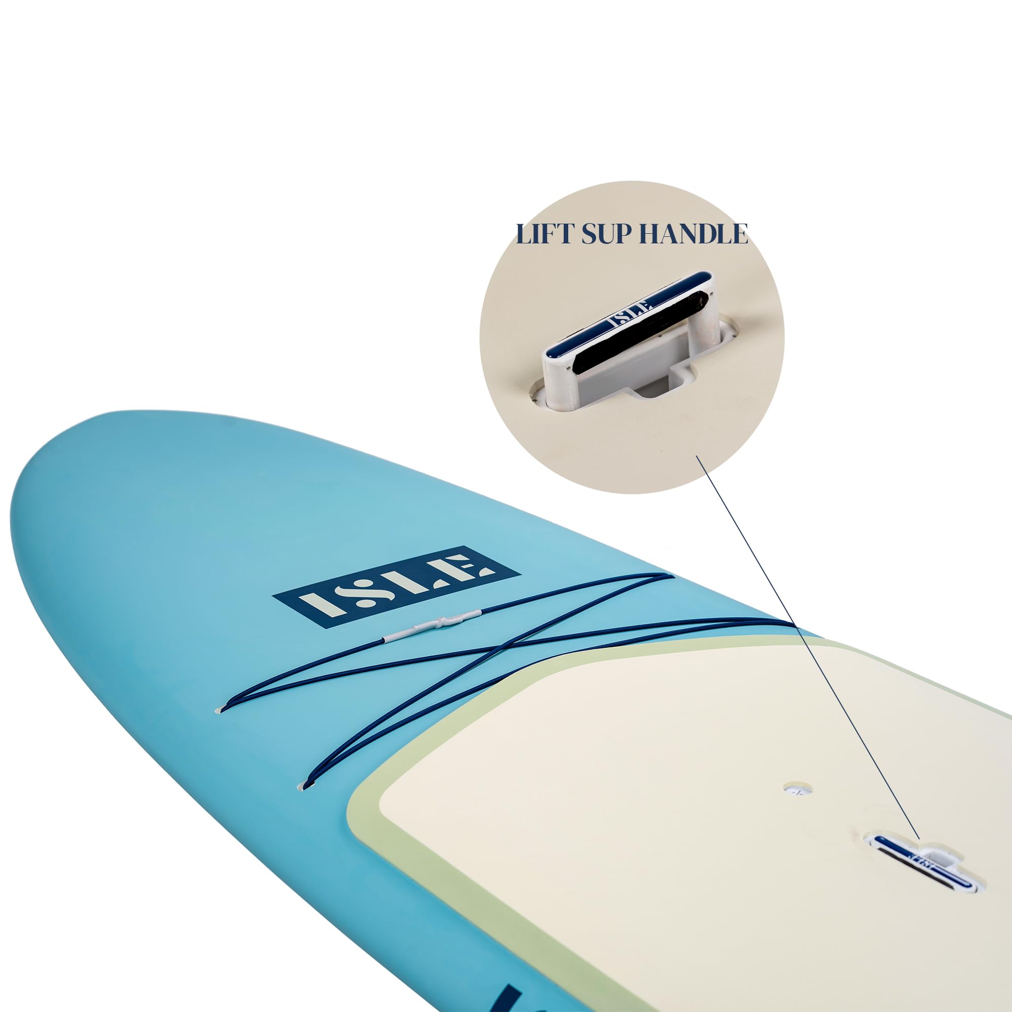 ISLE Versa Rigid Stand Up Paddle Board & SUP Bundle Accessory Pack — Hard Board Lightweight Epoxy SUP — 215 Pound Capacity, 10’5” Long x 32" Wide x 4.5” Thick, Green