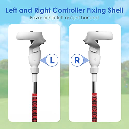 ZyberGears VR Golf Club for Oculus Quest 2 Accessories, Golf Club Handle Attachment Compatible with Meta Quest 2 Left and Right Controller