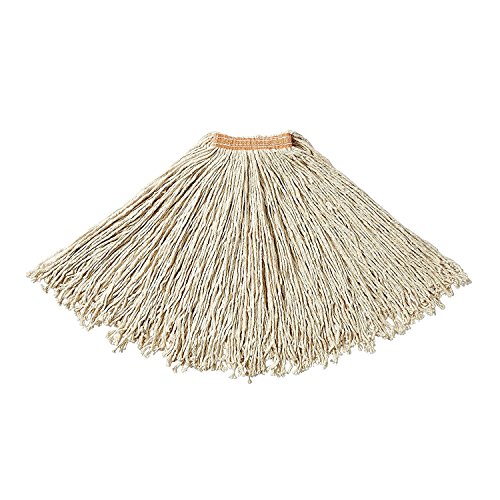 Rubbermaid Commercial Products Dura Pro Premium Cut End Cotton Mop, White, Heavy Duty Cotton Industrial Wet Mop For Floor Cleaning Office/School/Stadium/Bathroom, Pack of 12