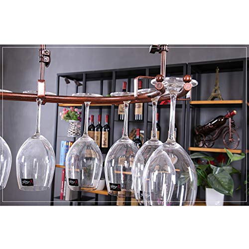 Wine Racks Metal Plug-in Wine Rack Creative Wrought Iron Wine Rack Hanging Wine Rack Wine Rack Goblet Holder Glassware Rack Cup Holder (Color : C1, Size : 82 * 23cm)
