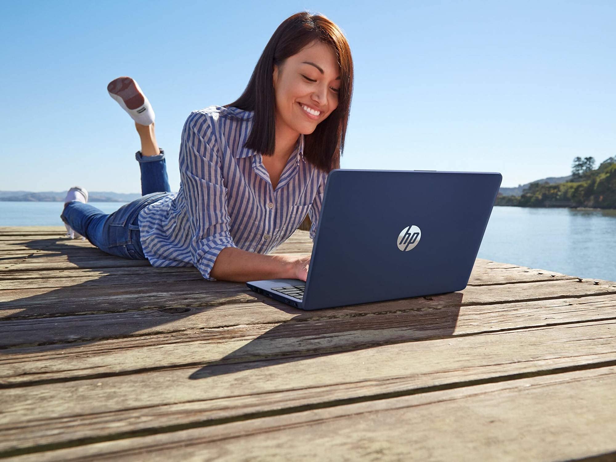 HP Stream 11 (16V14UA) Laptop, 11.6-inch HD Display, Intel Celeron N4000 Upto 2.6GHz, 4GB RAM, 32GB eMMC, HDMI, Card Reader, Wi-Fi, Bluetooth, Windows 10 Home S - (Blue) (Renewed)