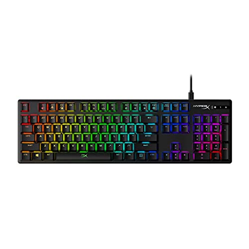 HyperX Alloy Origins - Mechanical Gaming Keyboard - Software-Controlled Light & Macro Customization - Compact Form Factor - Linear Switch Red - RGB LED Backlit (Renewed)