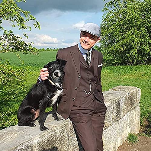 Jeff & Aimy Packable Cotton Flat Caps 1920s Gatsby Newsboy Driving Hunting Irish Cabbie Hat for Men Ivy Black Medium