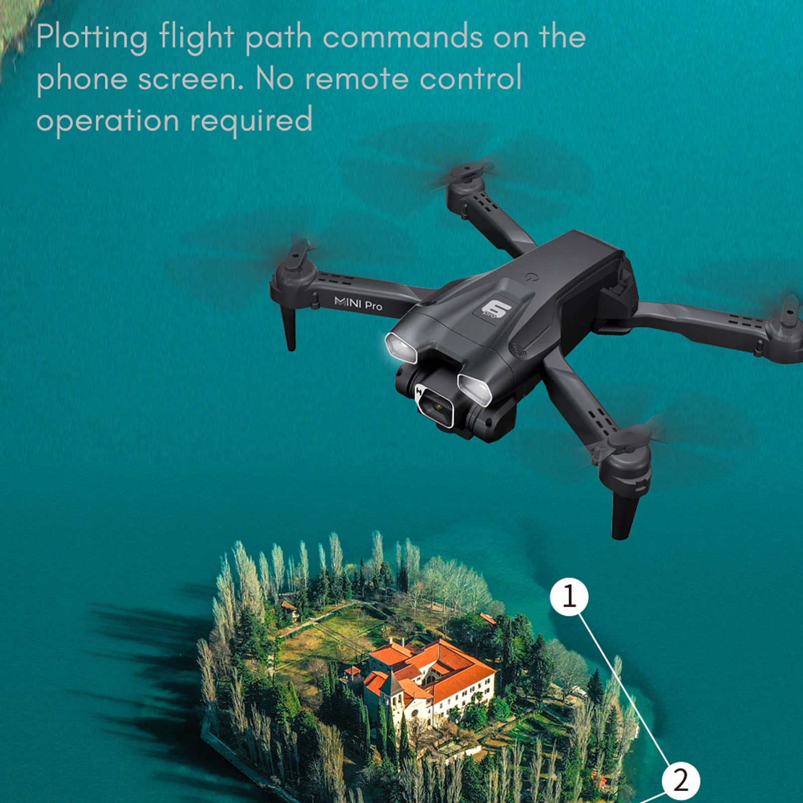 H66 Drones With Camera for Adults 4k rc Quadcopters & Multirotors Drone 1080P HD Foldable Dron One-touch take-off and landing Adjustable lens (Black)