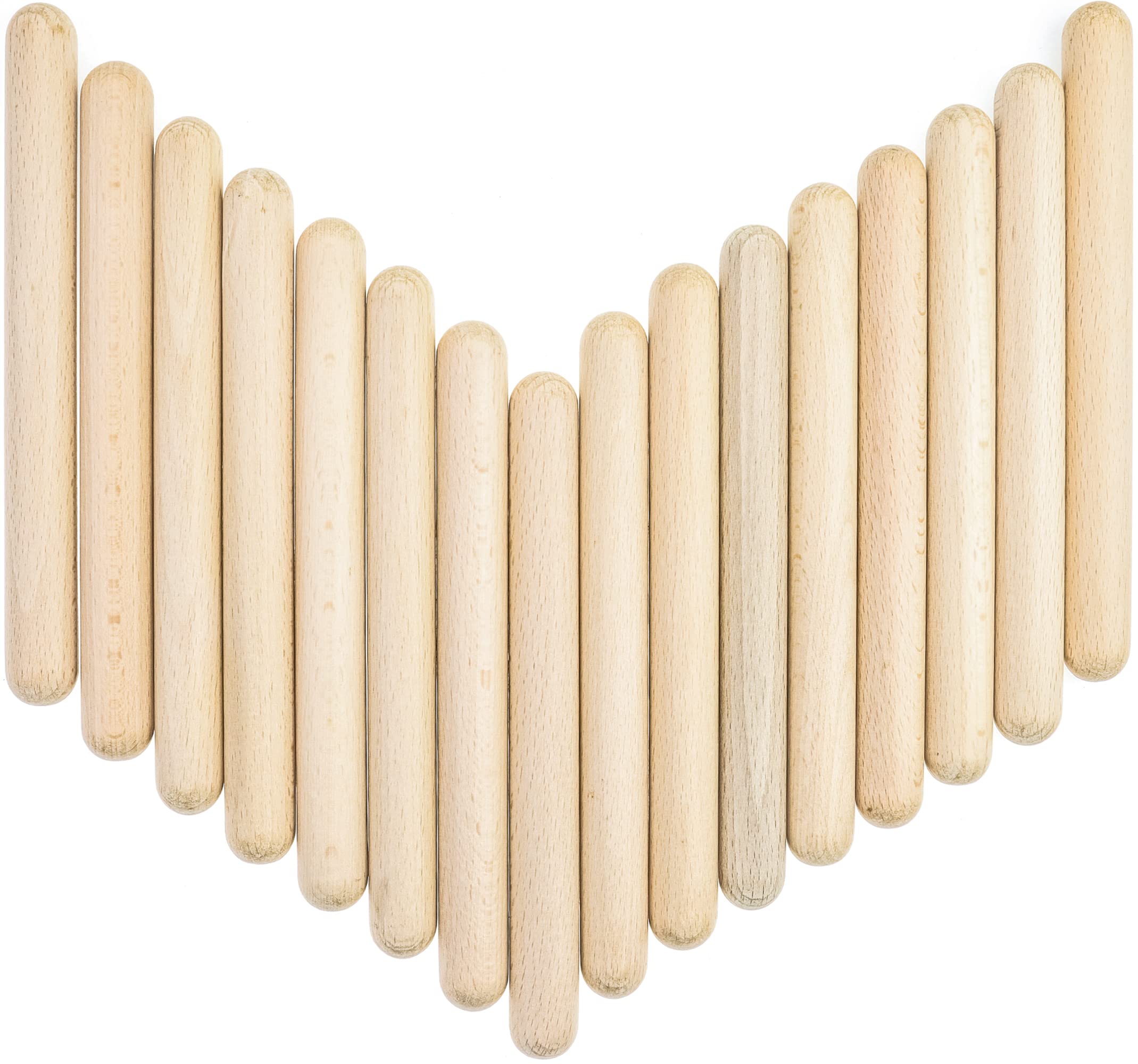 Heatoe 16 Pcs Rhythm Sticks, 8 Inch Drum Sticks Musical Sticks Wood Musical Instruments Rhythm Stick Set for Everyone