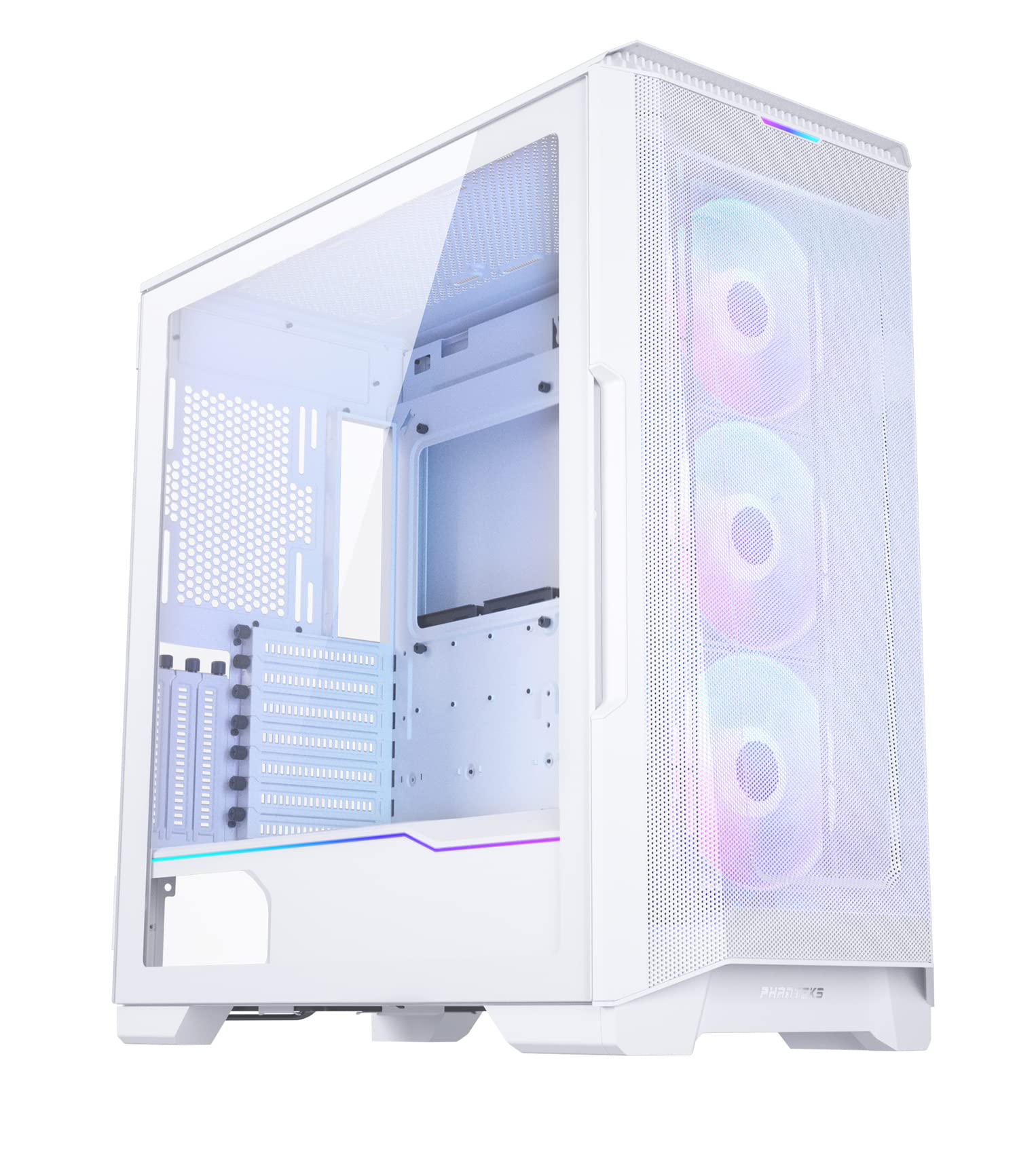 Phanteks (PH-EC500ATG_DMW01) Eclipse P500A high Airflow Full-Metal mesh Design, ATX Mid-Tower, Digital-RGB Lighting, 140mm D-RGB case Fans, Tempered Glass, Dual System Capable, Matte White