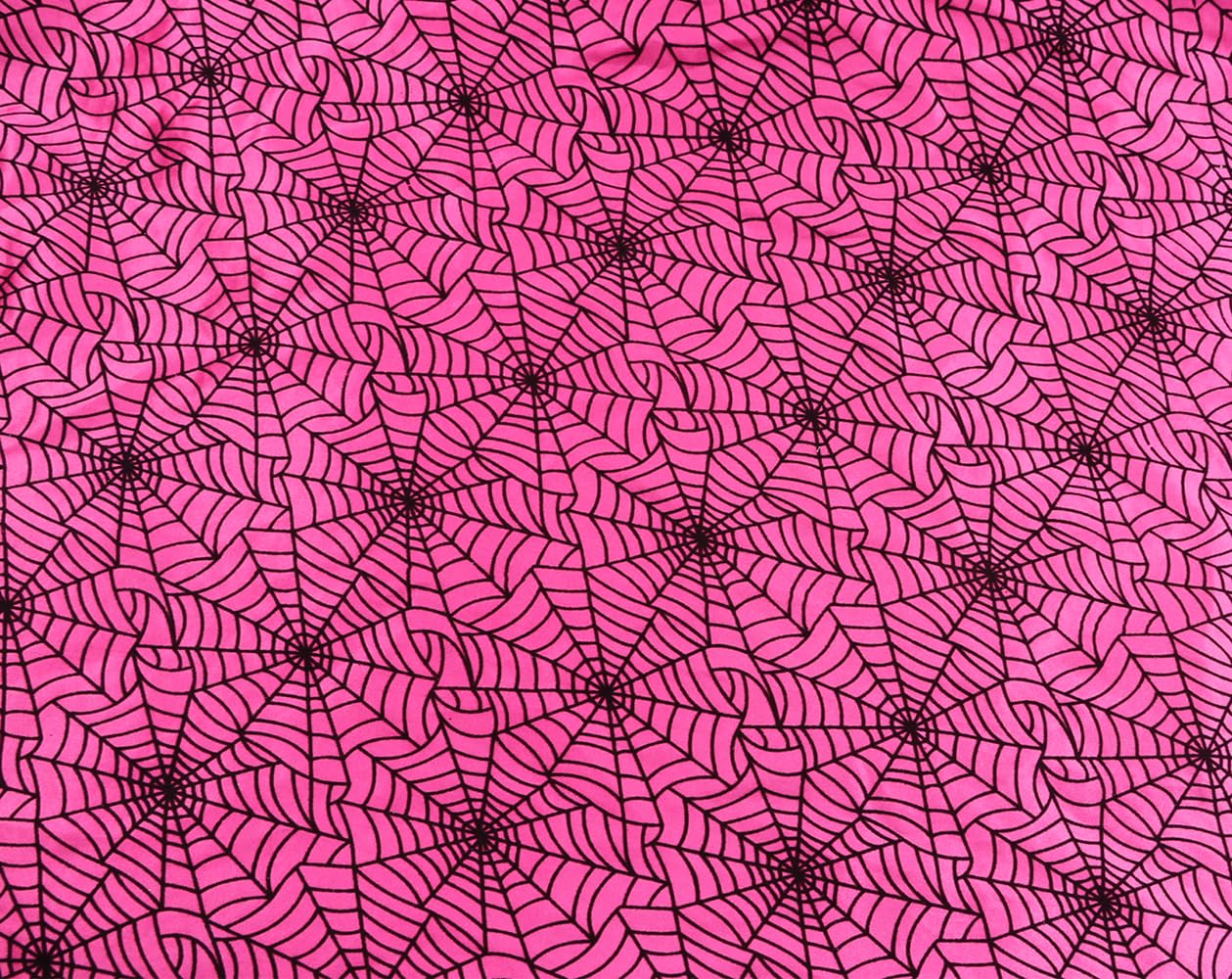YYCRAFT 2 Yards Cyber Satin Fabric by The Yard Halloween Decoration,Hot Pink