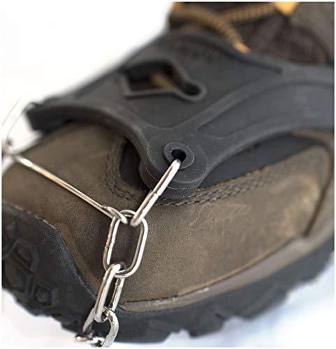 Hillsound FreeSteps6 Crampon, Ice Cleat All-Purpose Traction System for Packed Snow & Ice Conditions, Black, X-Large