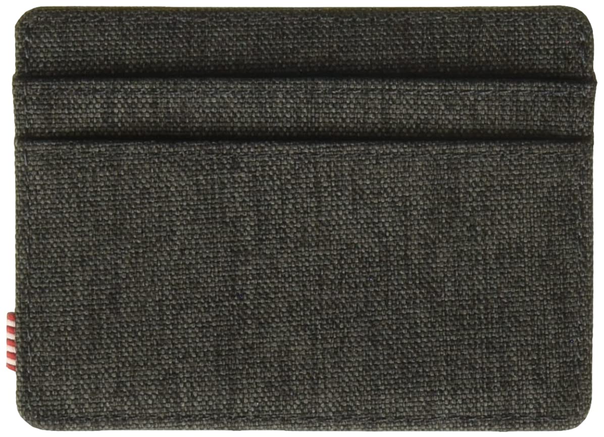 Herschel mens Charlie Rfid Card Case Wallet, black crosshatch, One Size US