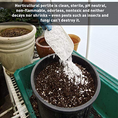 PVP Industries PVP105408 120 Quarts β 4 Cubic Foot of Organic Perlite Planting Soil Additive Gi, White