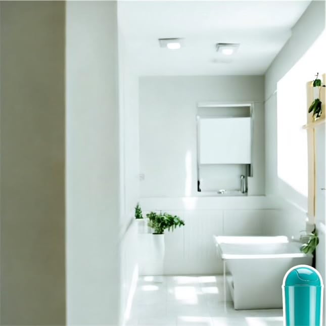Turquoise Teal Mini Trash Garbage Waste Can with Swing lid